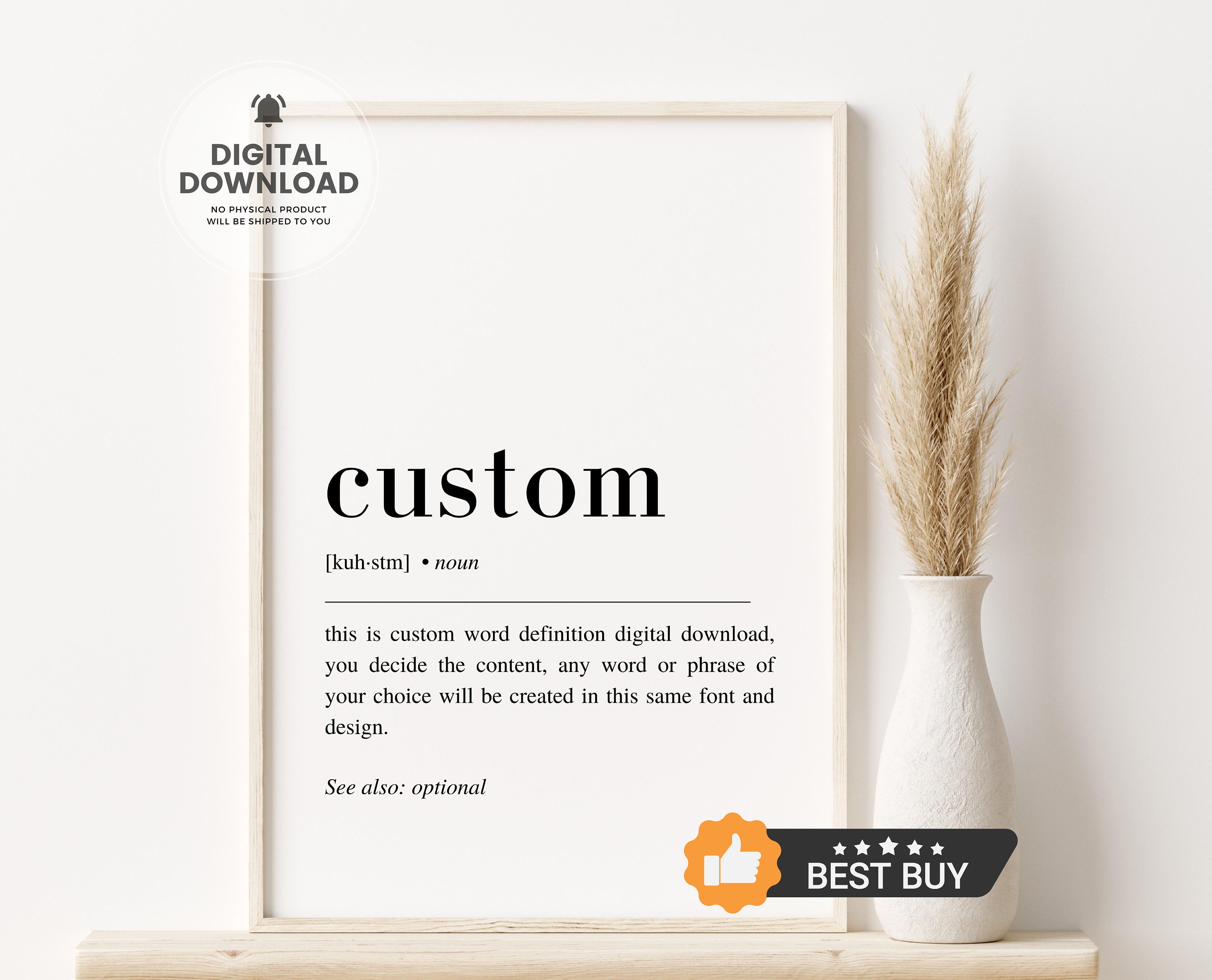 Custom Definition Print, Custom Definition Poster, Custom Quote Print ...
