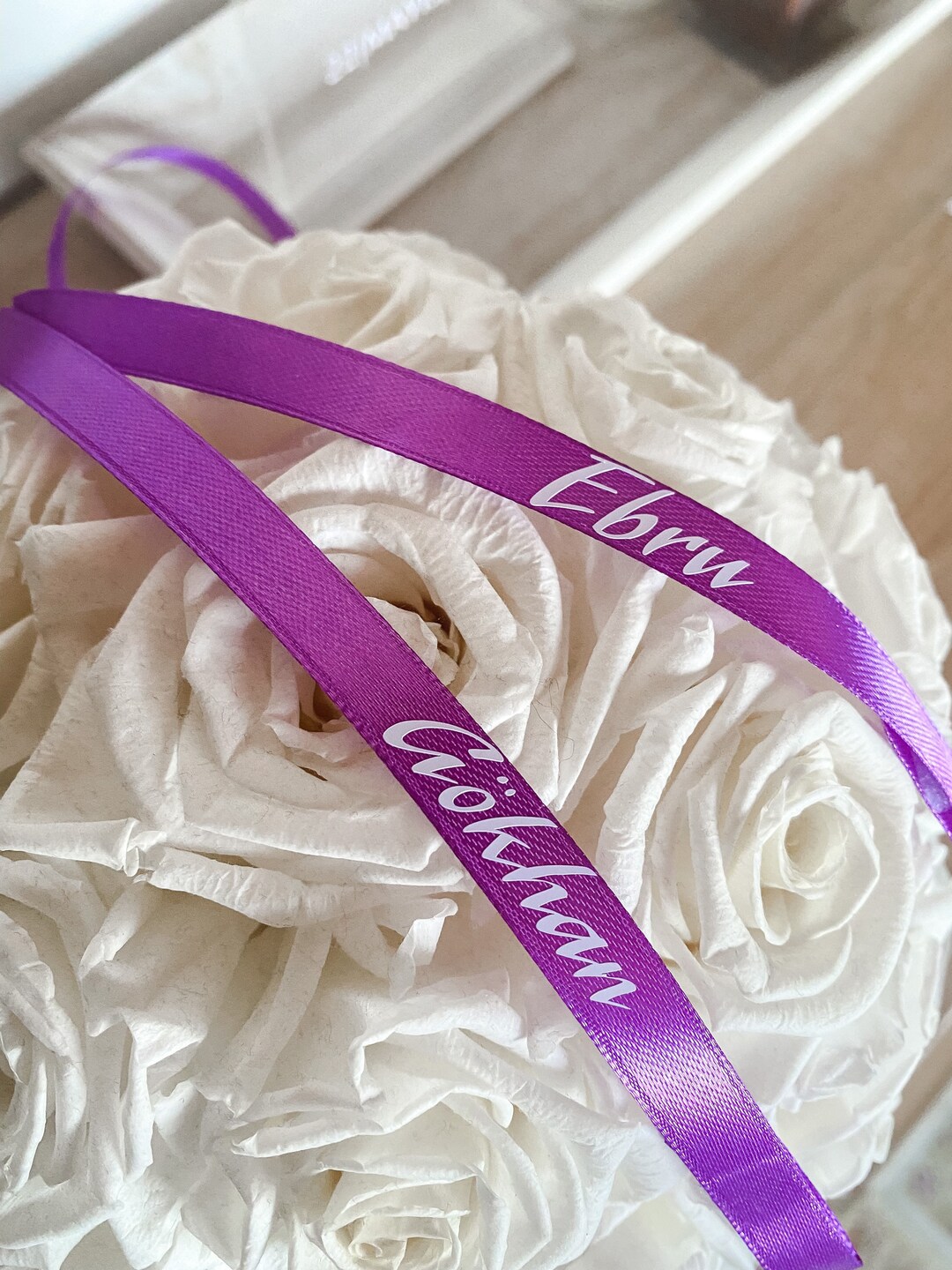 Satin Ring Band With Name Velcro Fastener Bande De Bague - Etsy