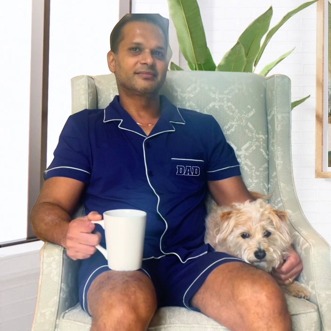 Fathers Day Gift Mens PJ Short Set for Hot Sleepers in Bamboo Pajamas ...