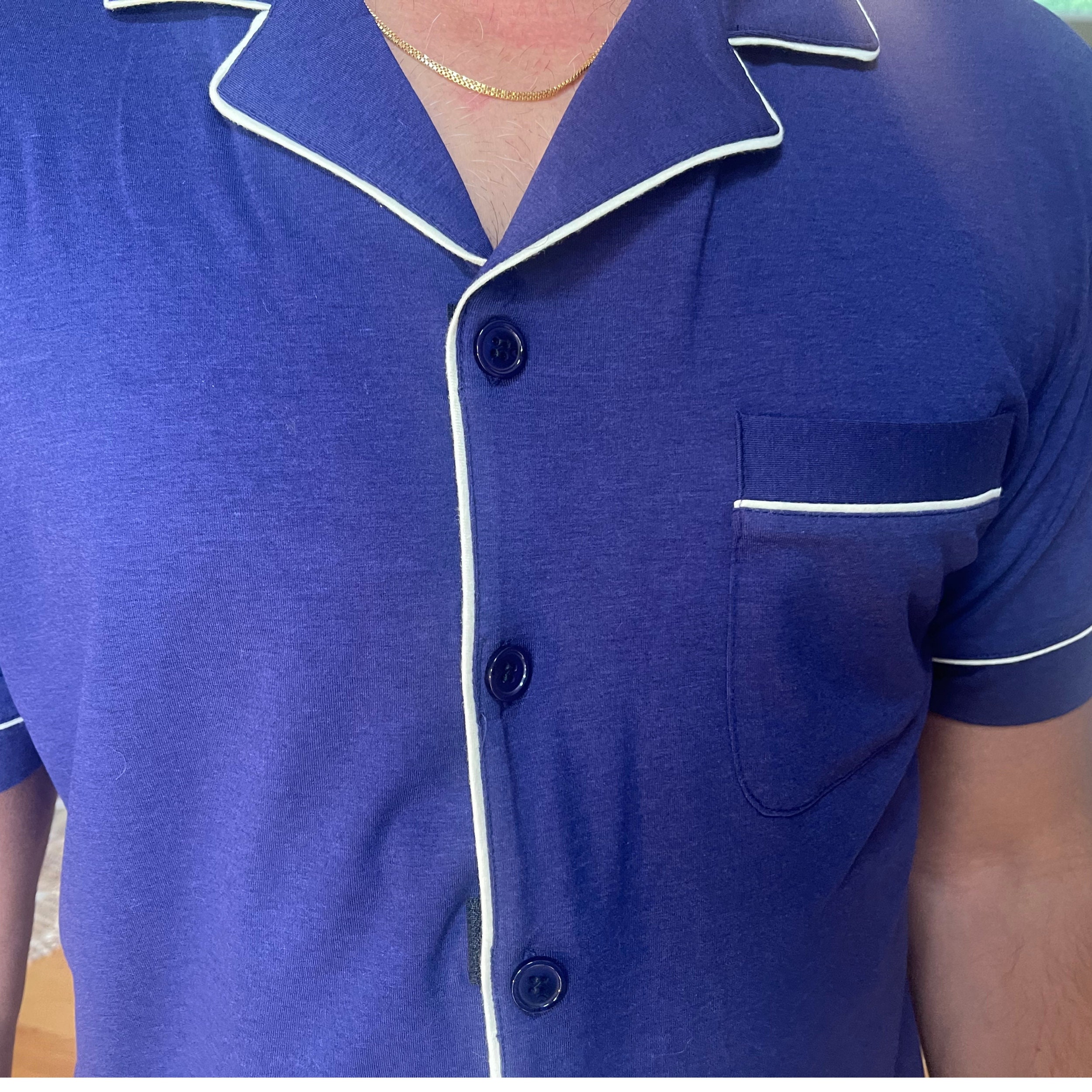 Fathers Day Gift Mens PJ Short Set for Hot Sleepers in Bamboo Pajamas ...