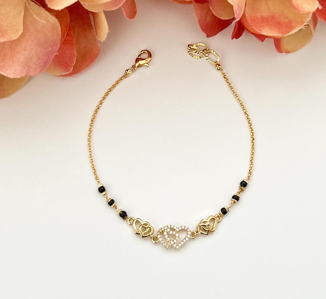 Hand Mangalsutra Indian Jewelry Bollywood Jewelry Karimani Sara Black ...