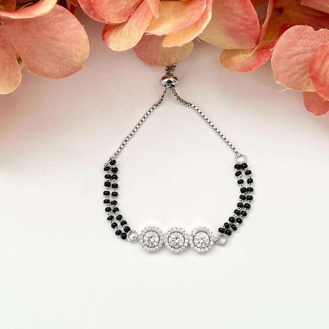 Hand Mangalsutra Indian Jewelry Bollywood Jewelry Karimani Sara Black ...