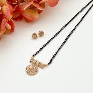 Mangalsutra Set Indian Jewelry Bollywood Jewelry Karimani Sara Black ...