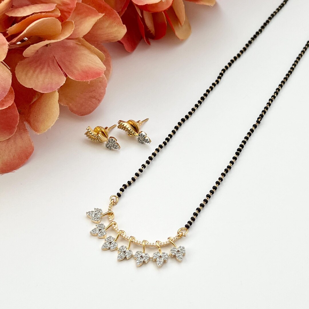 Mangalsutra Set Indian Jewelry Bollywood Jewelry Karimani Sara Black ...