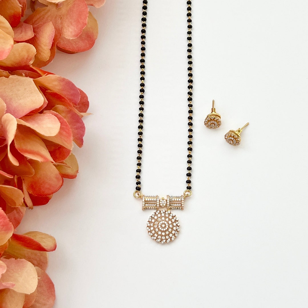 Mangalsutra Set Indian Jewelry Bollywood Jewelry Karimani Sara Black ...