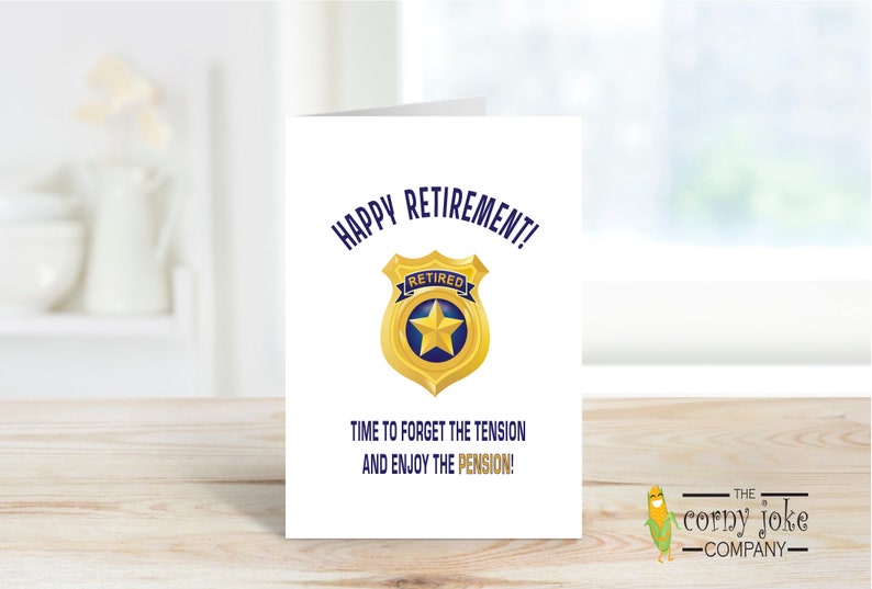 Police Retirement Card, Retired Police Officer Celebration Gift for ...