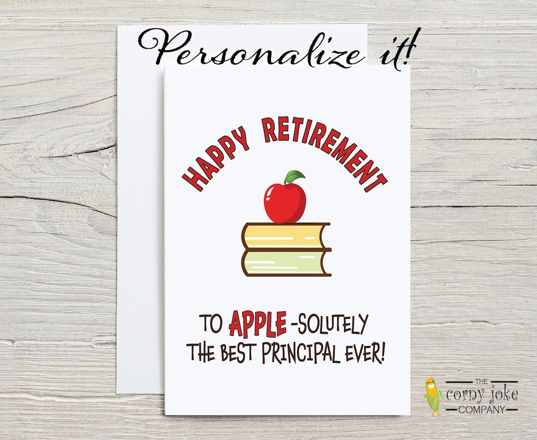 Principal Retirement Card, Custom Funny Retired Principal Gift to Say ...