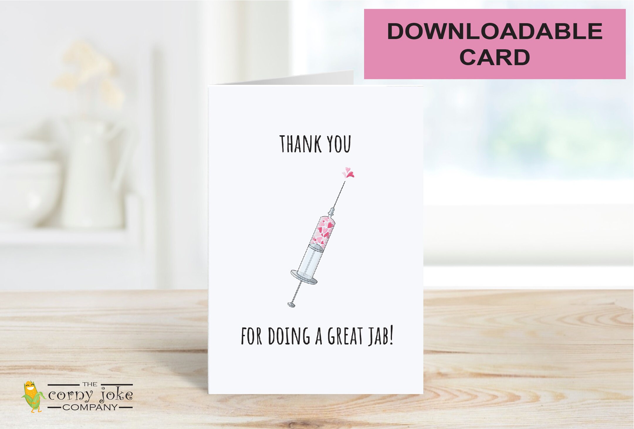 Printable Doctor Thank You Card, Nurse Appreciation Card, Pun Thank You ...