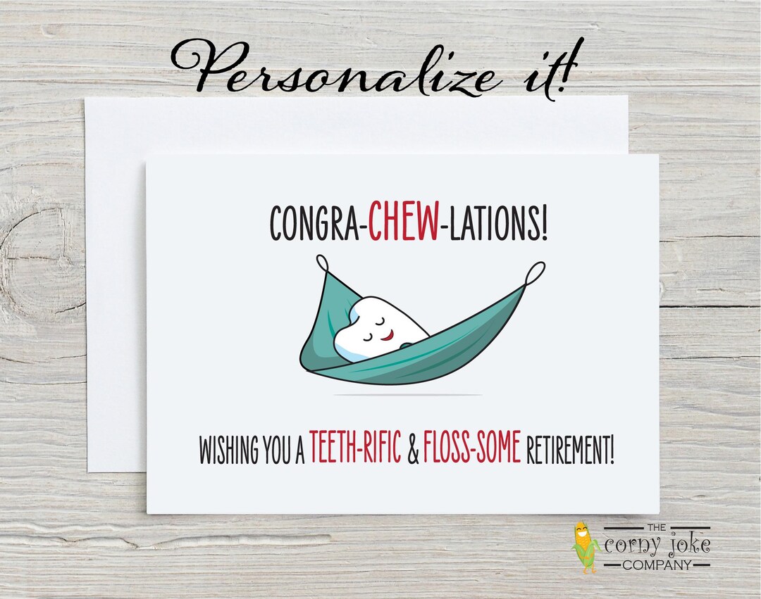 Dentist Retirement Card With Tooth Pun, Dental Retirement Celebration ...