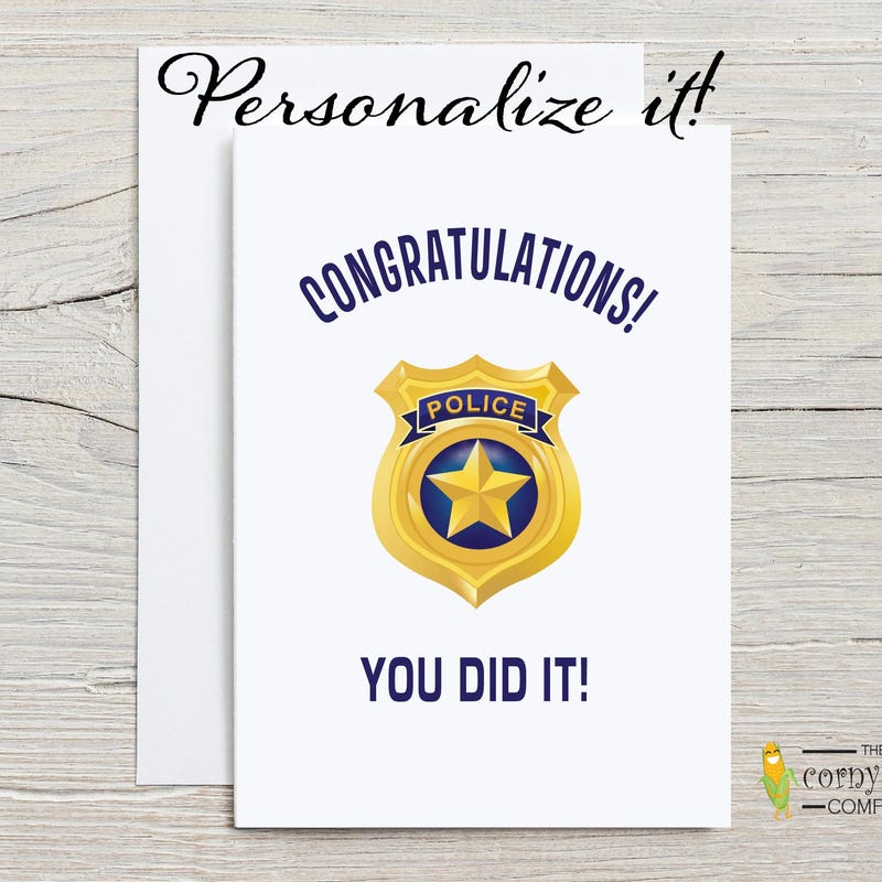 Police Officer Card - Etsy