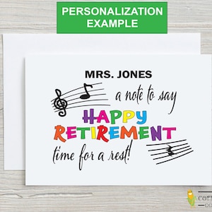Music Teacher Retirement Card, Retiring Dance or Musical Instructor ...