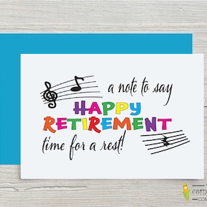 Music Teacher Retirement Card, Retiring Dance or Musical Instructor ...