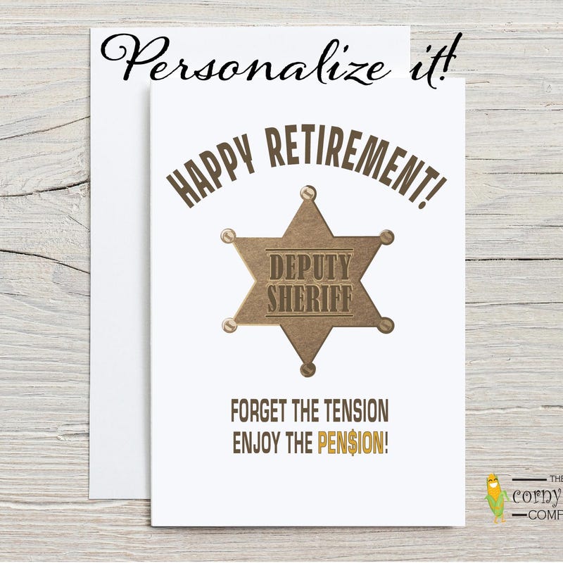 Funny Retired Sheriff - Etsy