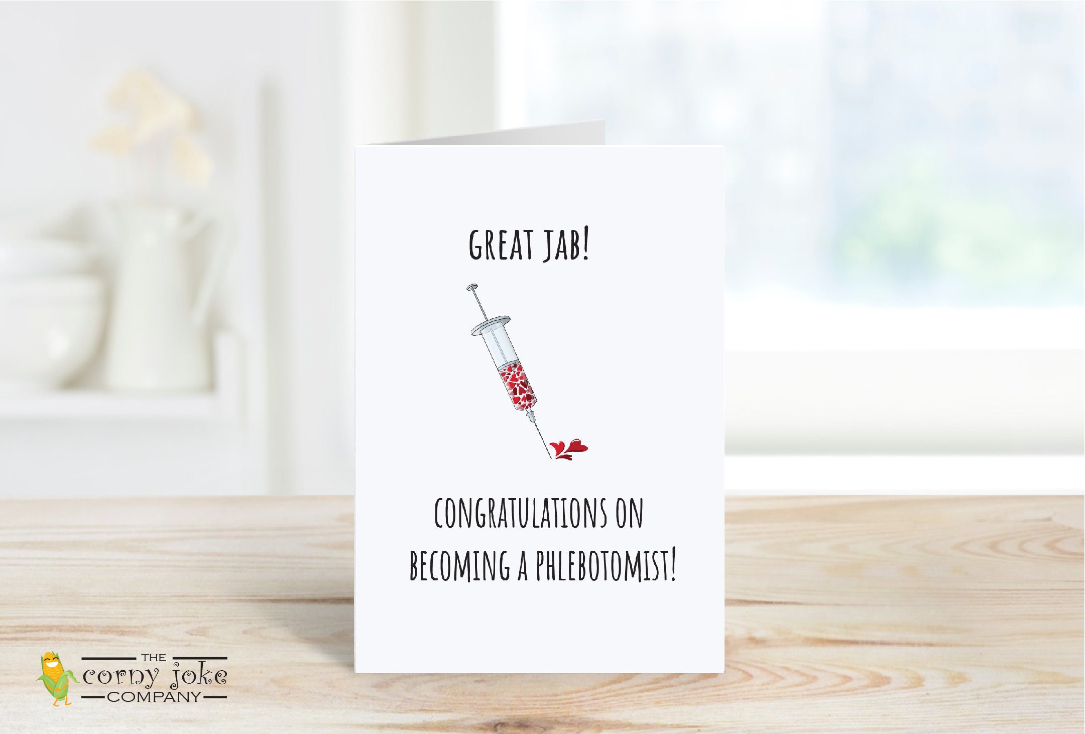 Phlebotomy Card, New Phlebotomist Gift With Fun Blood Pun, Nursing ...