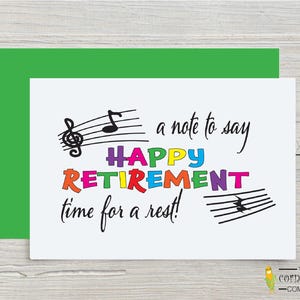 Music Teacher Retirement Card, Retiring Dance Teacher Card, Pun Gift ...