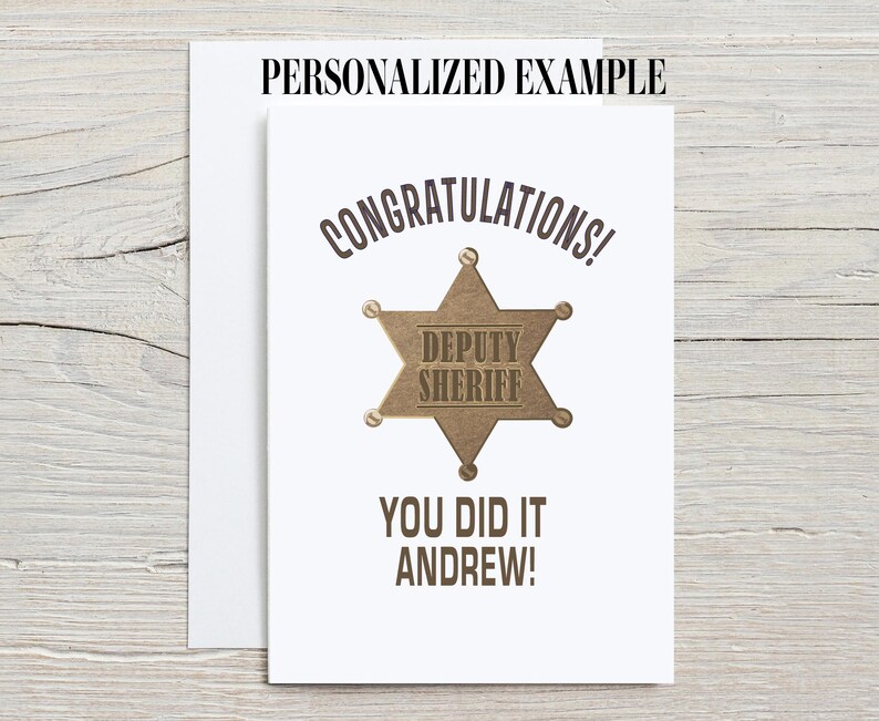 Sheriff Graduation, Law Enforcement Academy Graduation Gift, Making ...