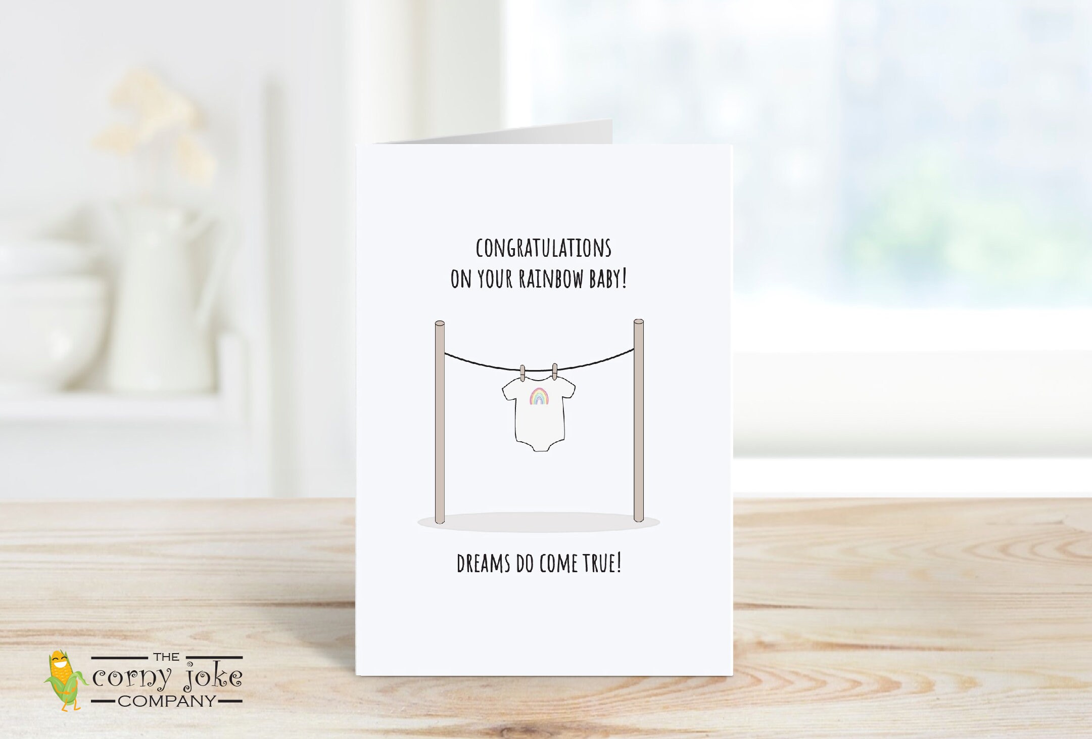 Rainbow Baby Card, Rainbow Baby Shower Gift, Congratulations on Birth ...