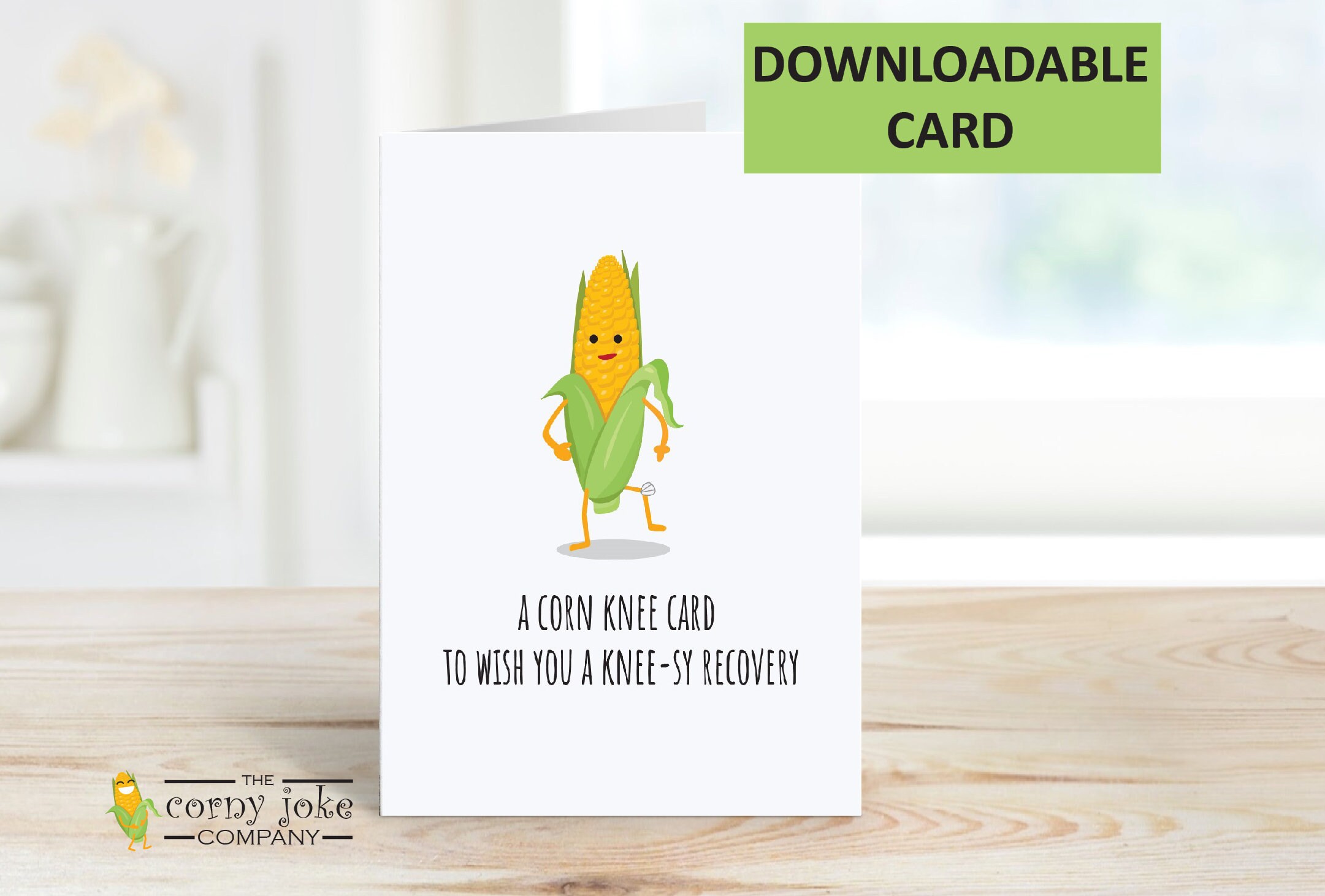 Printable Get Well Knee Replacement Card, Funny Printable Get Well Soon ...