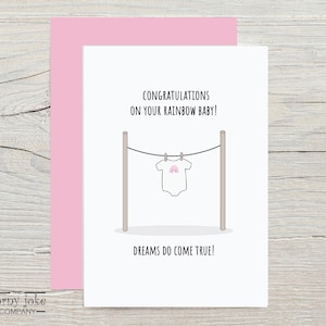 Rainbow Baby Card, Rainbow Baby Shower Gift, Congratulations on Birth ...