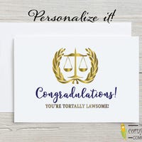 PRINTABLE Lawyer Graduation Card | Law School Graduation Card | Instant ...