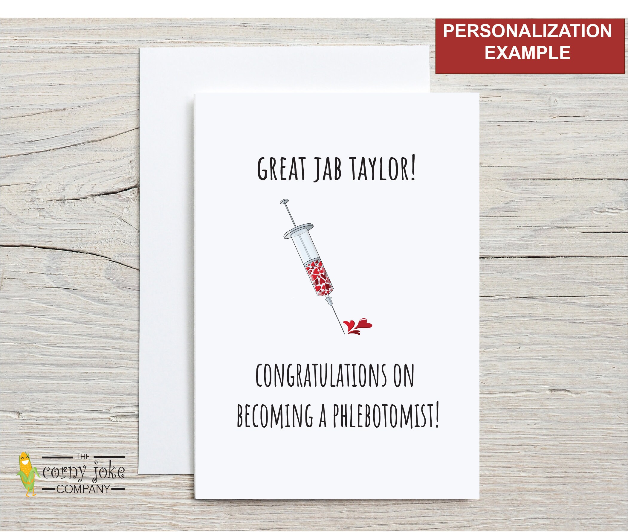 Phlebotomy Card, New Phlebotomist Gift With Fun Blood Pun, Nursing ...