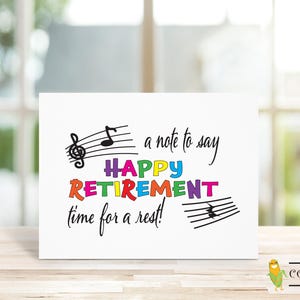 Music Teacher Retirement Card, Retiring Dance Teacher Card, Pun Gift ...