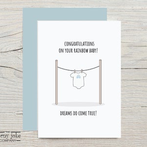Rainbow Baby Card, Rainbow Baby Shower Gift, Congratulations on Birth ...