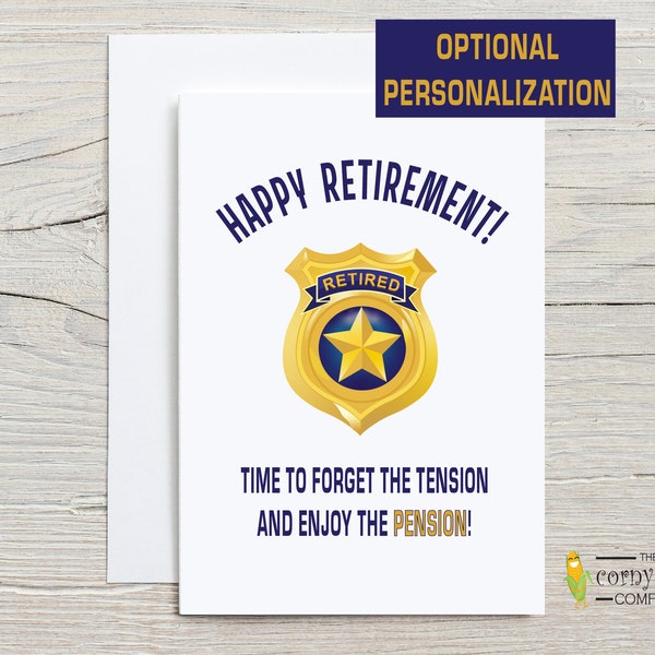 Police Retirement - Etsy