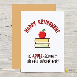 Teacher Retirement Card, Happy Retirement Card, Custom Funny Retired ...