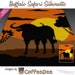 Buffalo Safari Silhouette Graph for Crochet c2c, Mini C2c, Sc, Hdc, Dc ...