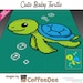 Cute Baby Turtle Graph for Crochet (c2c, Mini C2c, Sc, Hdc, Dc, Tss ...
