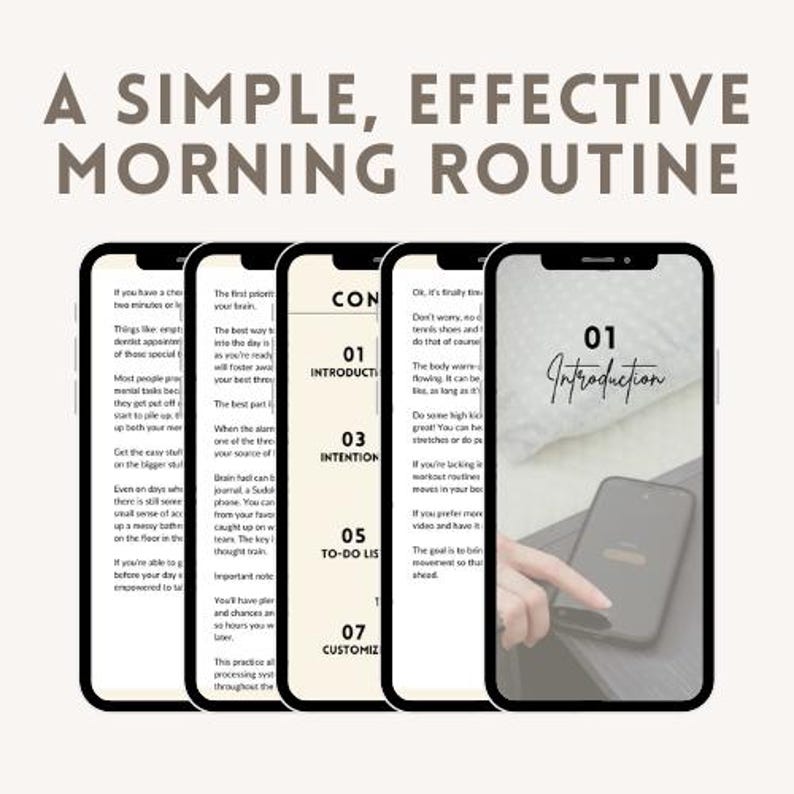 A Morning Routine for Non-morning People | Self Improvement Ebook | PDF ...