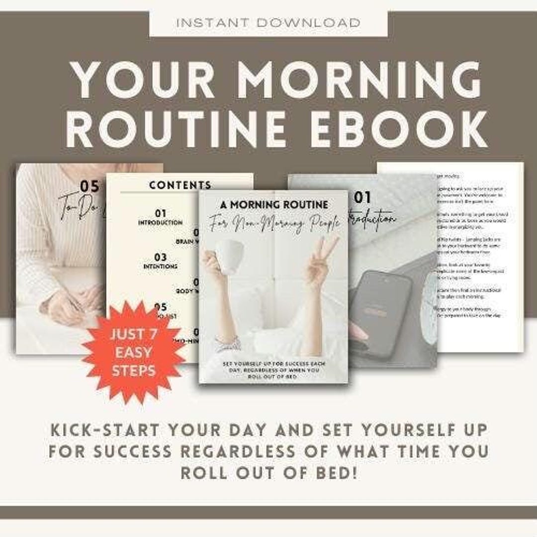 A Morning Routine for Non-morning People | Self Improvement Ebook | PDF ...