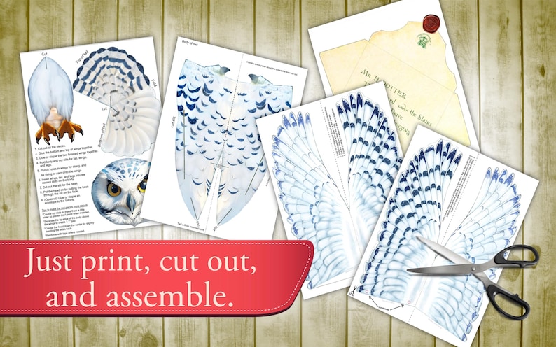 Snowy Owl Printable, Wizard Delivery Owl With Wizard Acceptance Letter ...