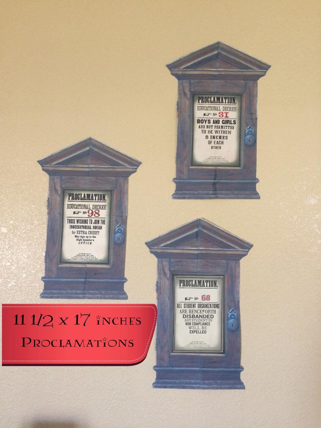 Wizard Proclamations Educational Decrees Printable Signs - Etsy