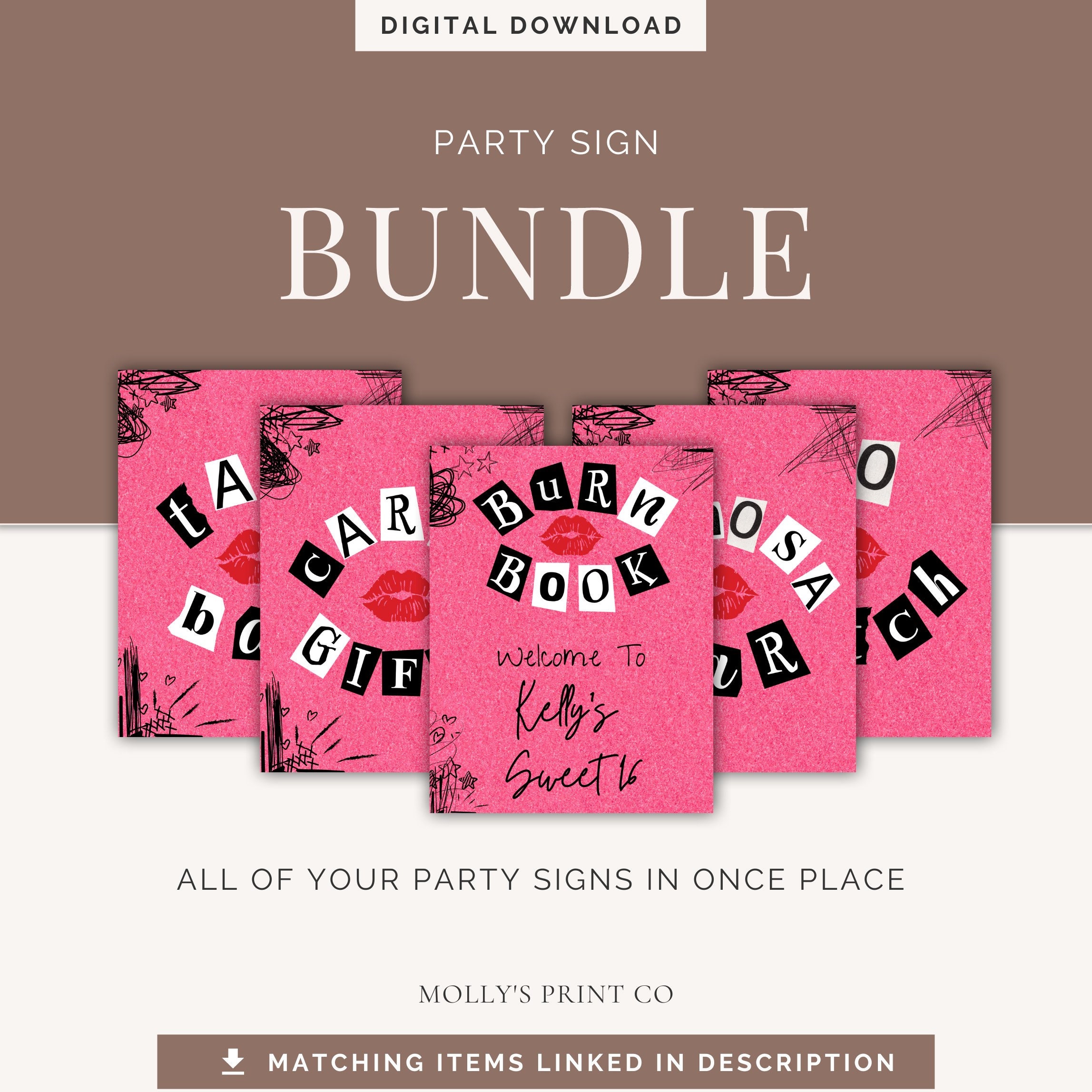 Mean Girls Party Signs Burn Book Signs Mean Girls Party - Etsy UK