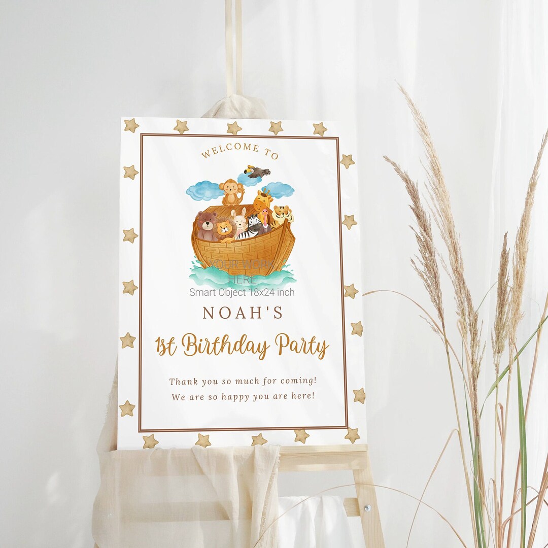 Noahs Ark Birthday Party Sign Noahs Ark Sign Noahs Ark - Etsy Australia