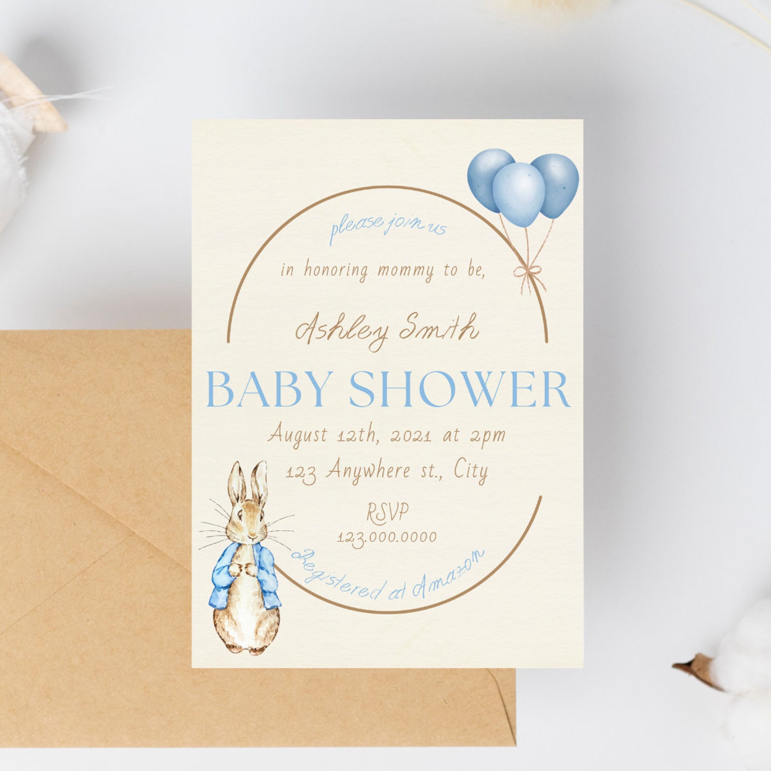 Peter Rabbit Invitation Baby Boy Invitation Peter Rabbit - Etsy