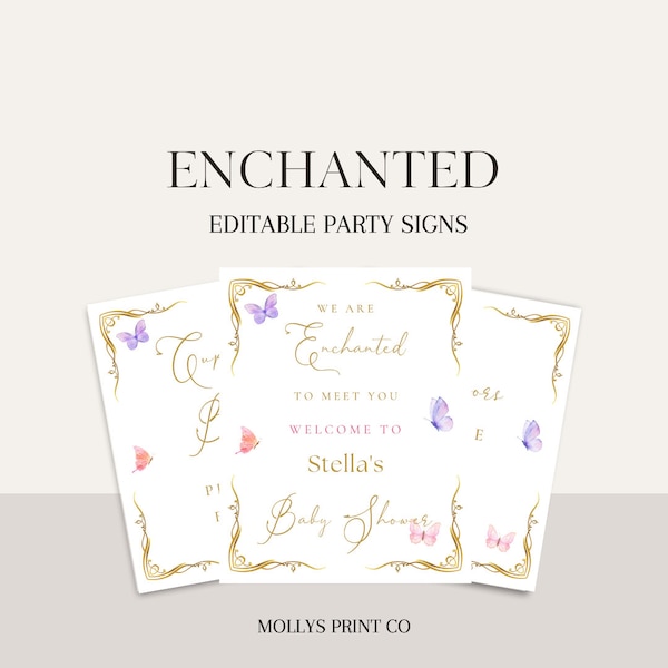 Enchanted to Meet You Baby Shower - Etsy