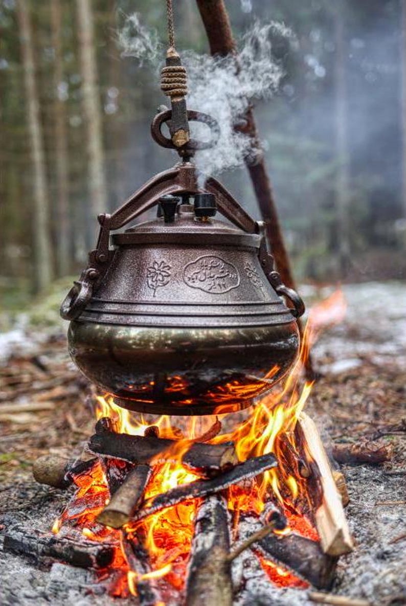 Afghan Pressure Cooker Kazan 5-6L - Traditional Aluminum Cooking Pot ...