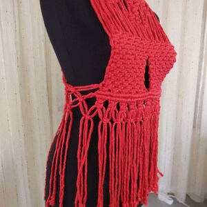 Macrame Top Handmade Macrame Bustier | Boho Festival Bralette ...