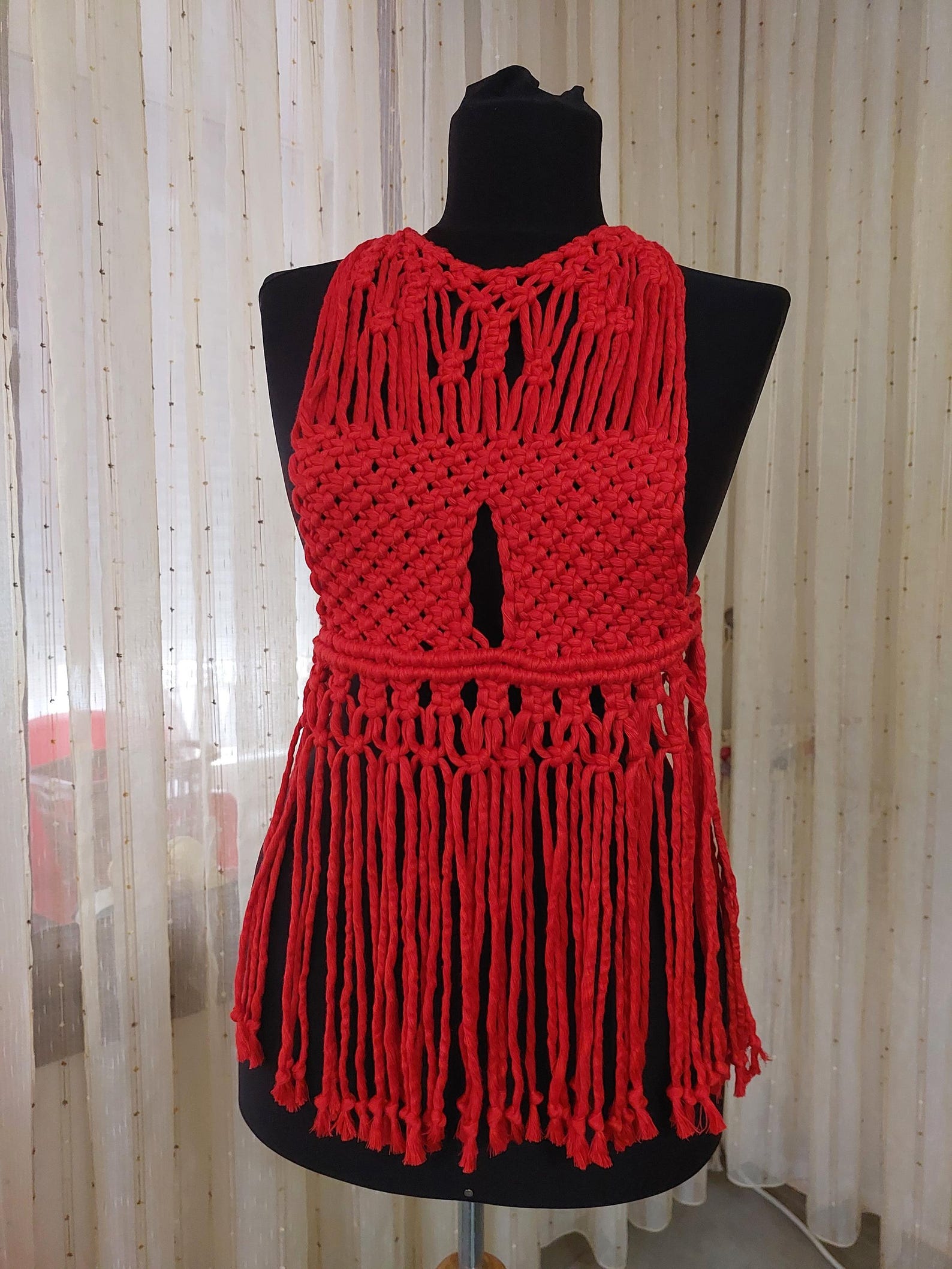 Macrame Top Handmade Macrame Bustier | Boho Festival Bralette ...