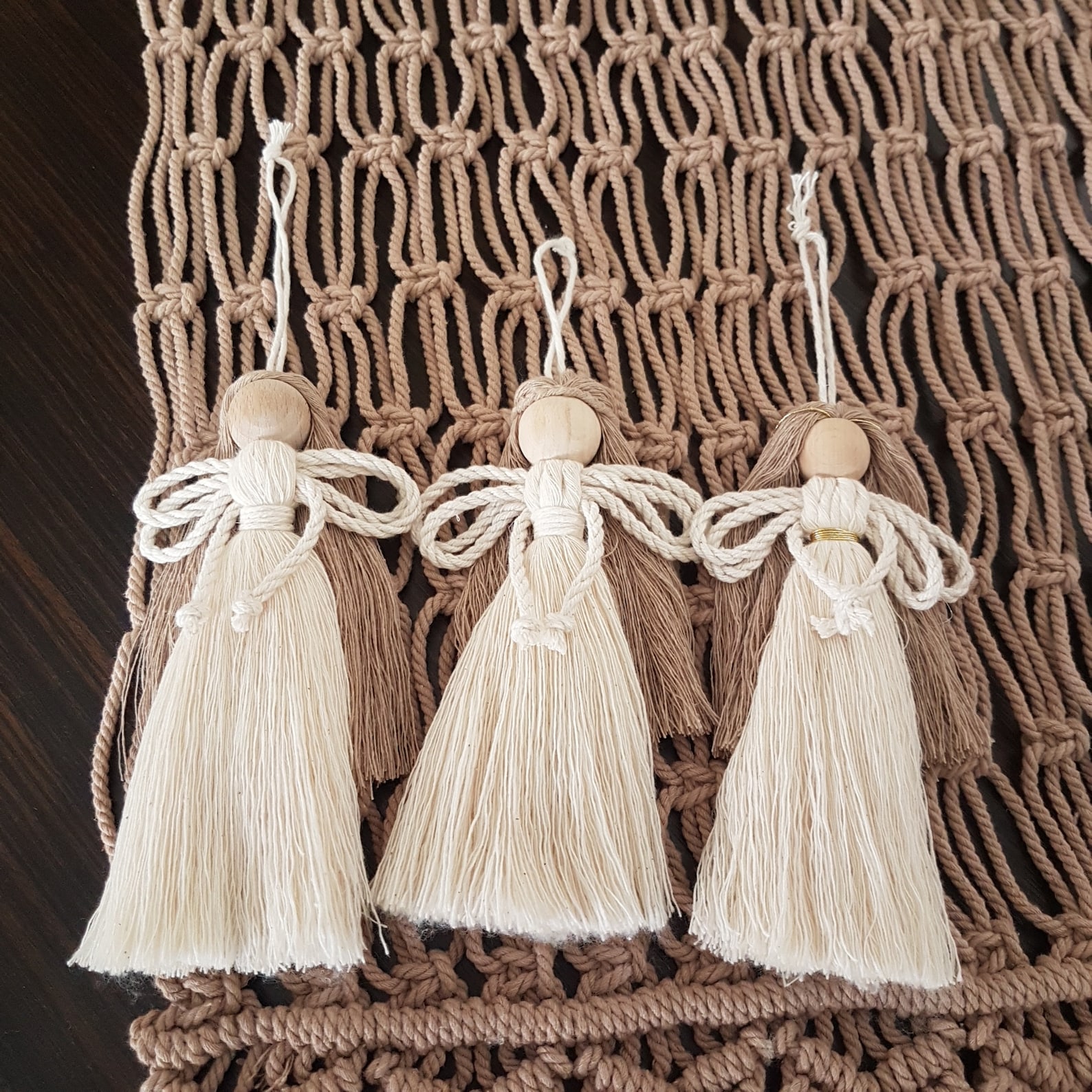 Handmade Macrame Angel,personalized Macrame Christmas Decoration ...