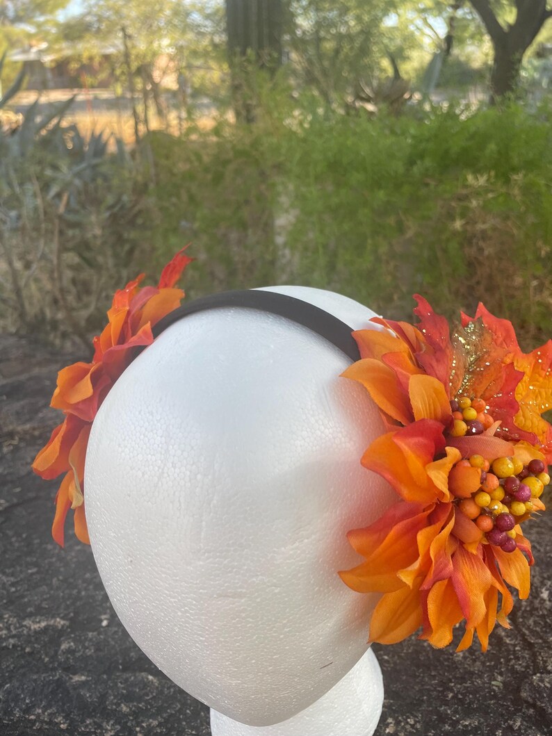 Autumn Blaze| Red and Orange| Headdress| Headpiece| Costume Accessory ...