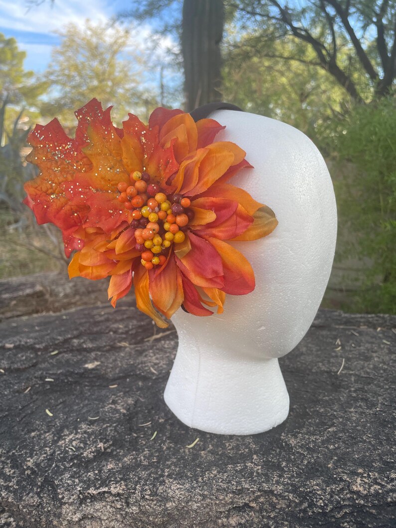 Autumn Blaze| Red and Orange| Headdress| Headpiece| Costume Accessory ...
