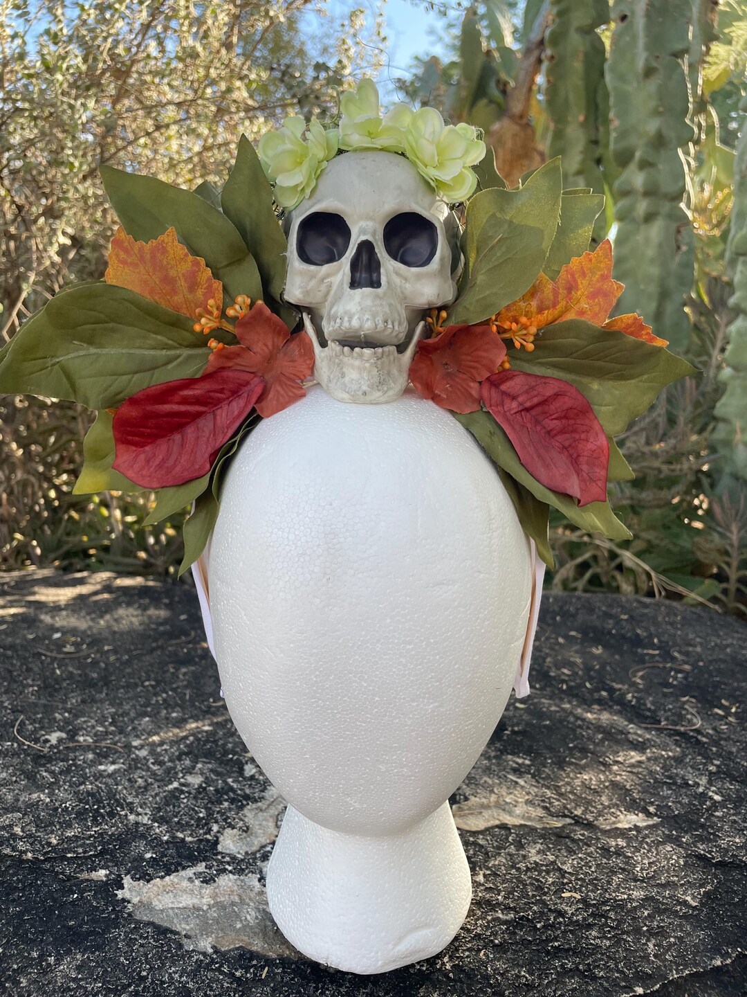 Haunting Harvest Skull Headdress| Headpiece| Costume Accessory ...