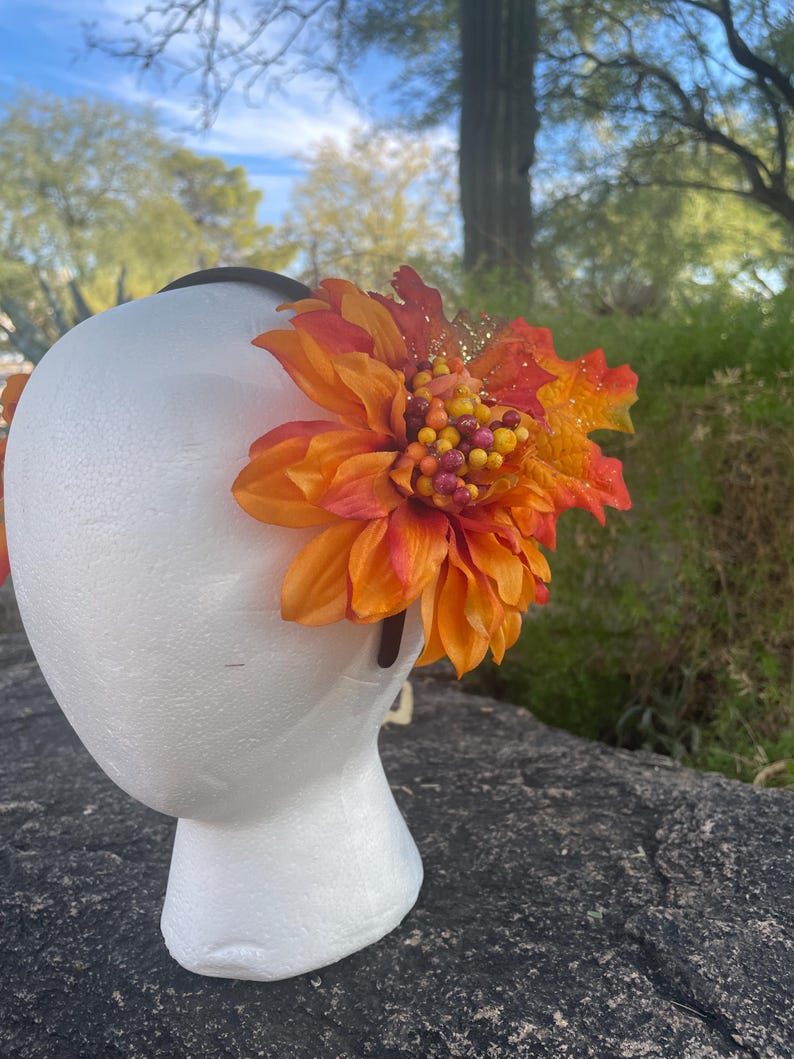 Autumn Blaze| Red and Orange| Headdress| Headpiece| Costume Accessory ...