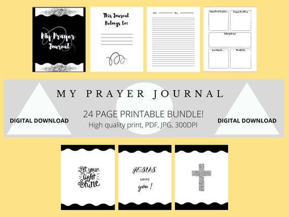 Prayer Journal Printable Bundle Inspirational Quotes Daily - Etsy