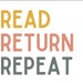 Library PNG Librarian PNG Read Return Repeat Book Lover - Etsy
