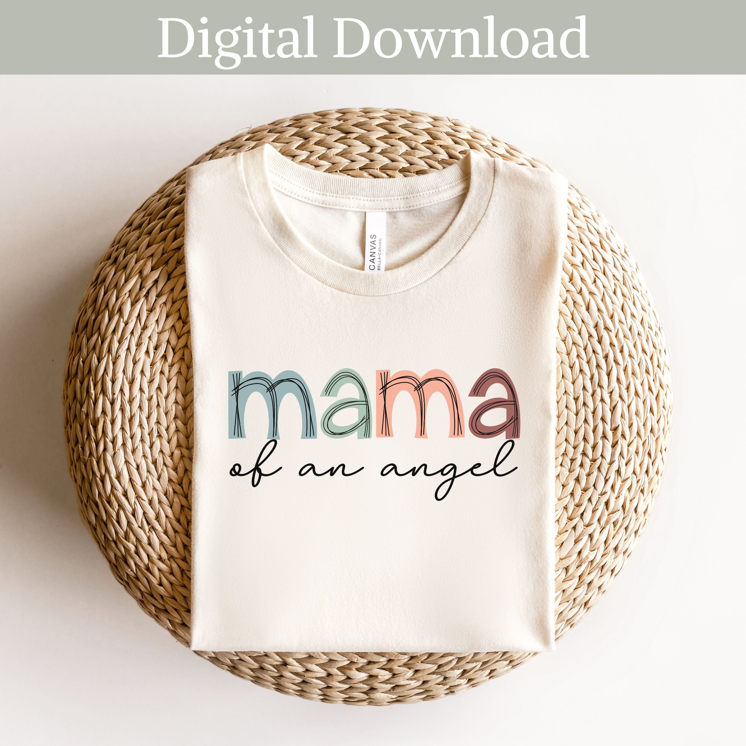Angel Mama Png, Angel Mama Png Bundle, Mama of an Angel, Angel Mother ...
